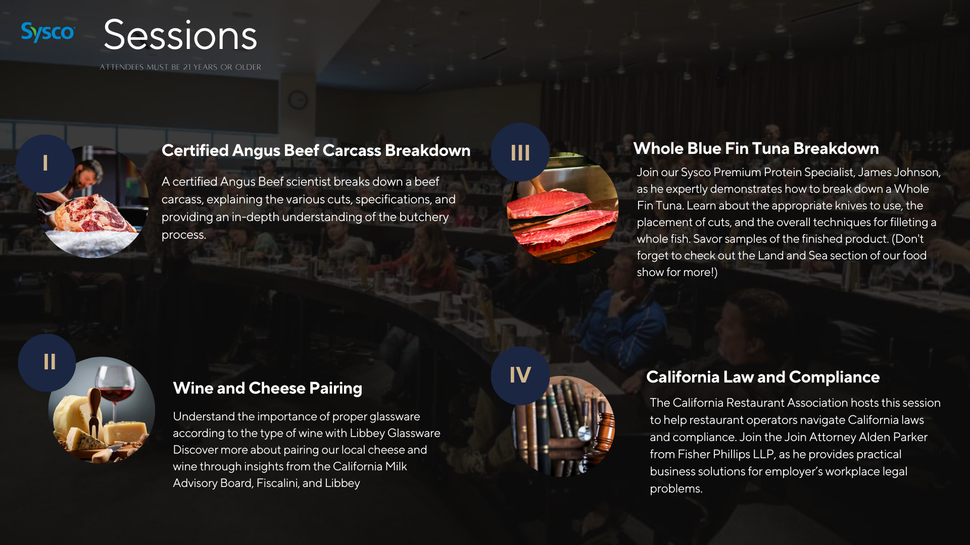 Sysco Culinary Experience - Napa, May 7 & 8 (21+YRS only)